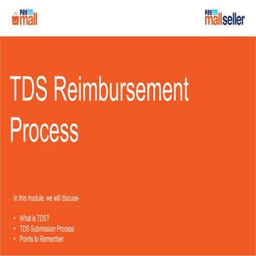 TDS reimbursement process | PDF