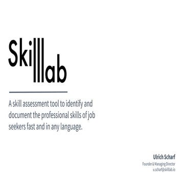 Skilllab - Value Proposition | PPTX