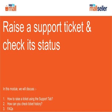 An introduction to Seller Support Ticket Dashboard | PDF