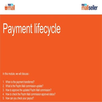 Payments cycle for Paytm Mall shop | PDF