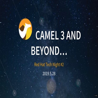 Red Hat Tech Night 2019.5 - Camel 3 and Beyond... | PDF | Computing ...