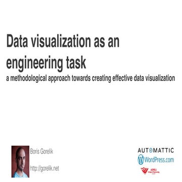 Data Visualization As An Engineering Task A Methodological Approach Towards Creating Effective