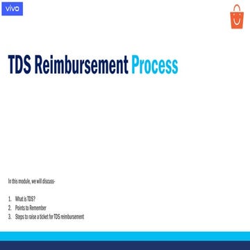 TDS reimbursement process - VIVO | PDF