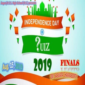 INDEPENDENCE DAY QUIZ 2019 - FINAL | PPT