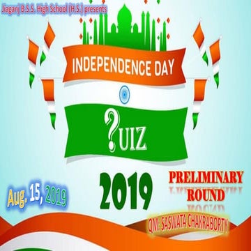 INDEPENDENCE DAY QUIZ 2019 - PRELIMS | PDF