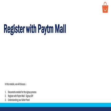 Register with Paytm Mall Shop | PDF
