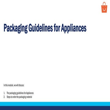 Packaging guidelines for Appliances | PPT