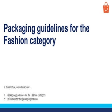 Packaging guidelines for fashion | PDF