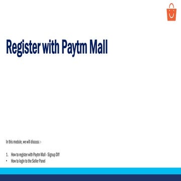 Register with Paytm Mall | PDF