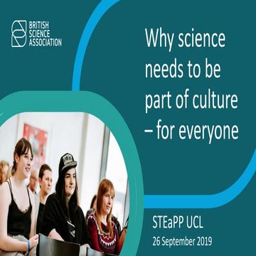Why science needs to be part of culture - for everyone | PDF