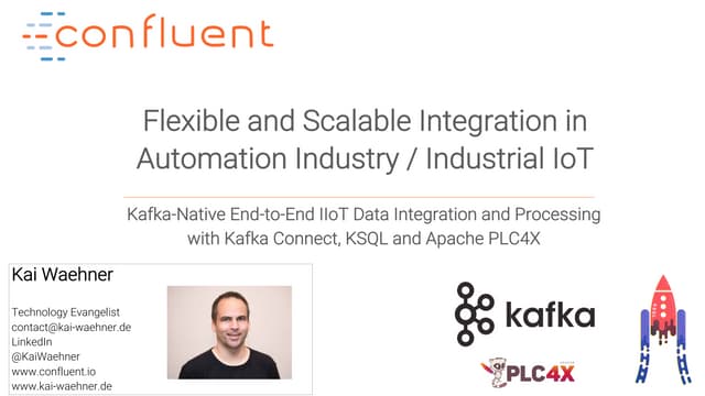 Iiot Industry 40 With Apache Kafka Connect Ksql Apache Plc4x Ppt
