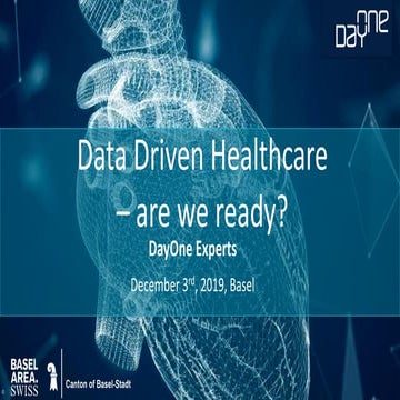 20191203 DOE Data Driven Healthcare- Expert Event | PPT