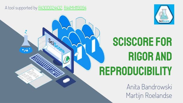 Sciscore For Rigor And Reproducibility Ppt