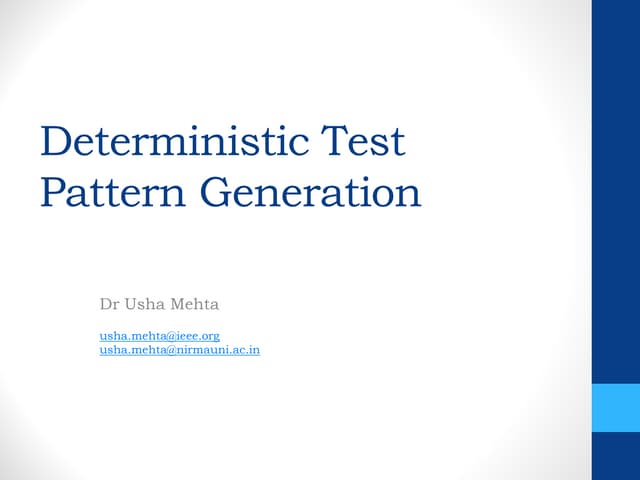 Deterministic Test Pattern Generation D Algorithm Of Atpg Testing 9032