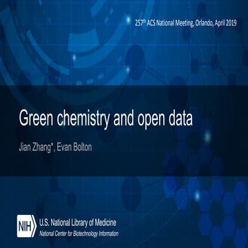 Green chemistry and open data | PPTX