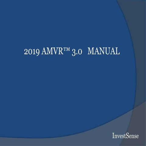2019 AMVR 3.0 Manual | PPTX