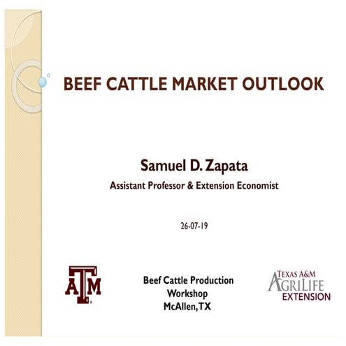 2019 beef cattle market outlook by Dr. Zapata | PDF