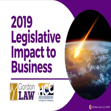 2019 Legislative Impact to Business | PPT