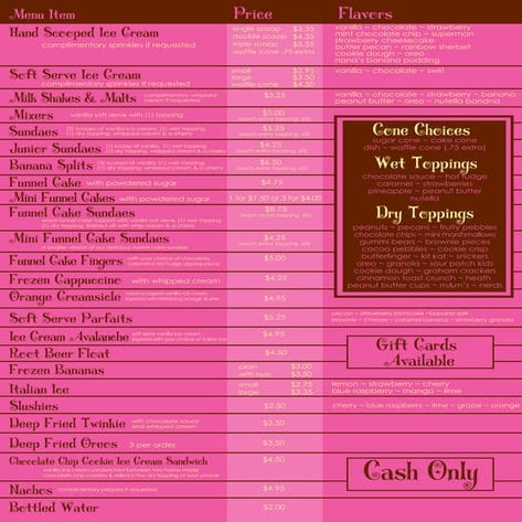 Buttercup Bakery Menu | DOCX