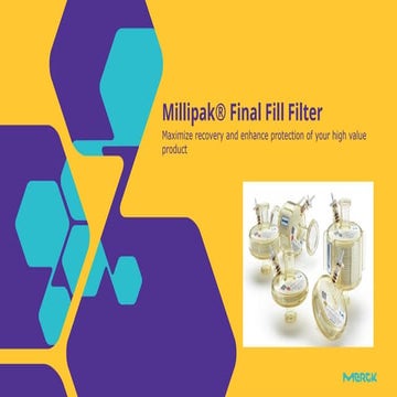 Millipak Final Fill Filtration Presentation | PPTX