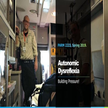 2019 autonomic dysreflexia | PPTX