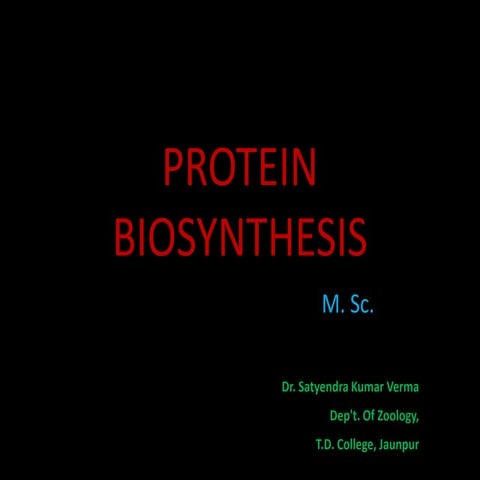 PROTEIN SYNTHESIS | PPT
