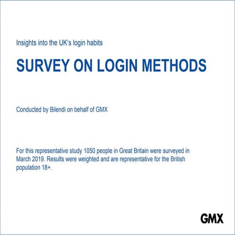 2019: Survey on Login Methods | PPT
