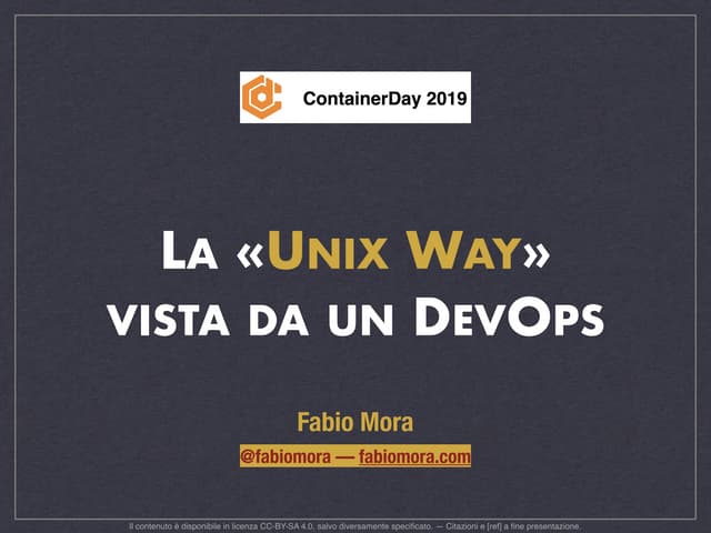 La Unix Way Vista Da Un Devops Pdf Programming Languages Computing 7110