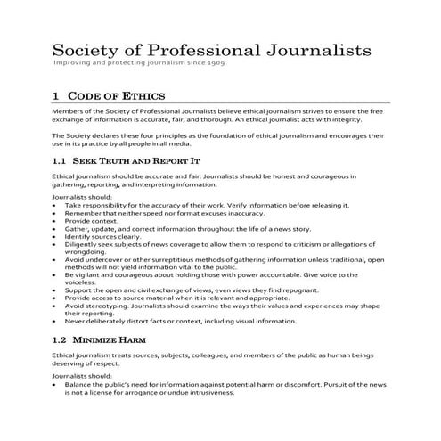Spj code-of-ethics | PDF