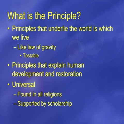 201 Principles of creation part 1 WH | PPTX