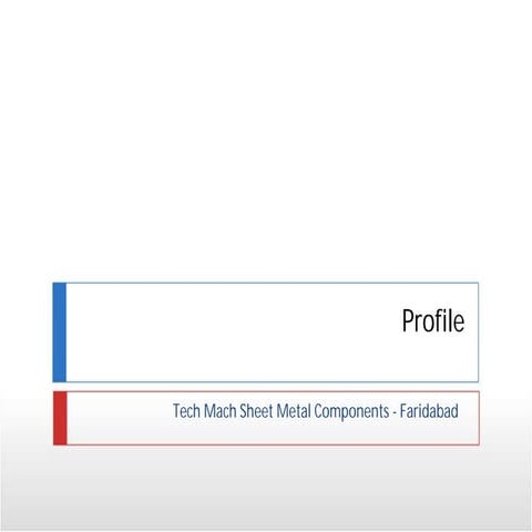 Profile - Tech Mach Faridabad | PDF