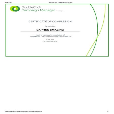 DoubleClick Certification Programs DCM | PDF