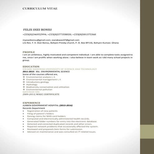 MY CV | PDF