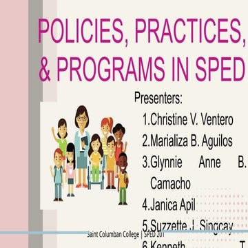 201_GROUP 3_POLICIES PRACTICES AND PROGRAMS OF SPED New.pptx