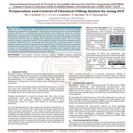 Preparation and Control of Chemical Filling Station by using DCS | PDF