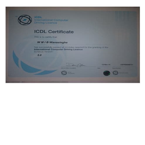 ICDL Version 5.0 Certificate | PDF