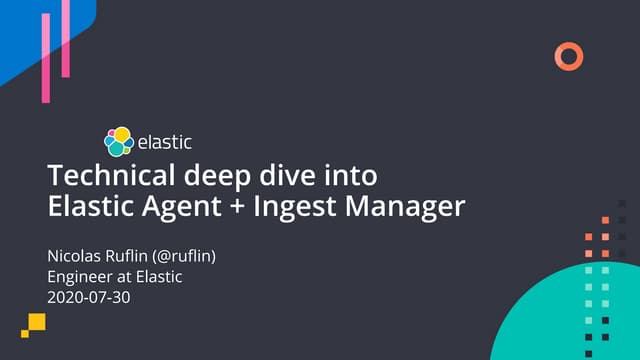 2020 07 30 Elastic Agent Ingest Management Ppt