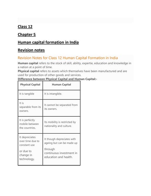 Human capital formation | PPTX