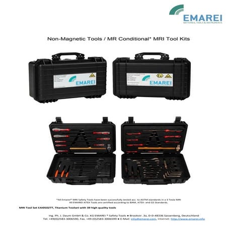 Non-Magnetic Tools - MRI Tool Kits - MRI Tool Sets - MRI Hand tools ...