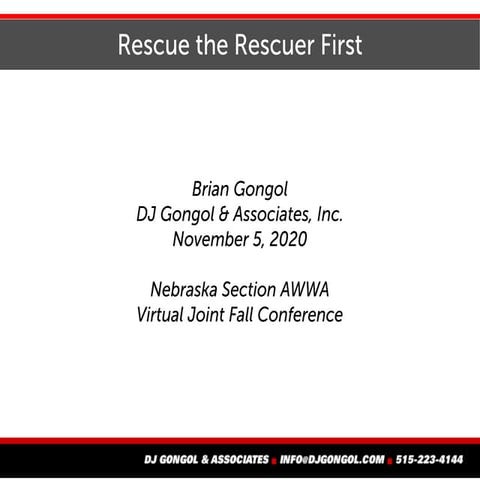 Rescue the rescuer first: Treating water-sector workers like heroes | PPT
