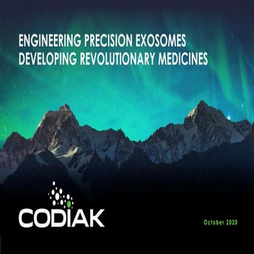 Codiak Biosciences $CDAK IPO deck | PDF