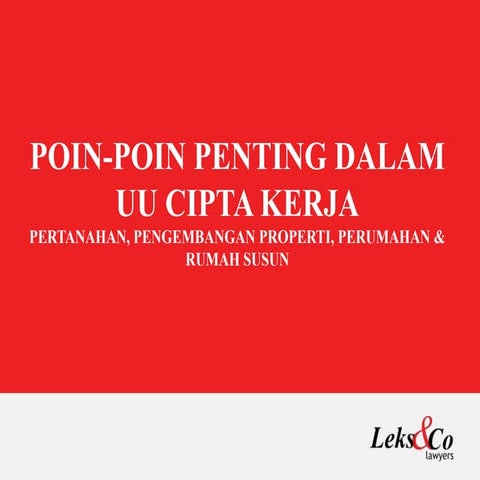 Poin-Poin Penting Dalam UU Cipta Kerja | PPTX