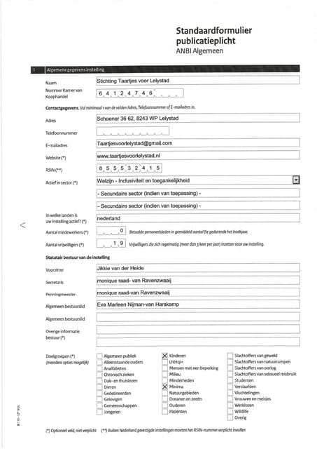 2021 - ANBI status formulier | PDF