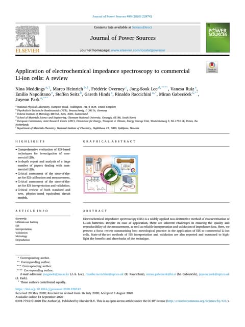 Basics of Electrochemical Impedance Spectroscopy | PPT