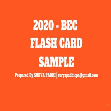 2020 CPA BEC REVIEW NOTES | PPT