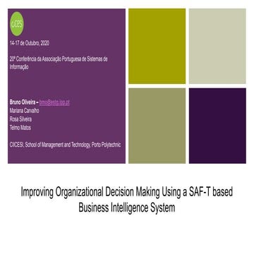 Improving Organizational Decision Making Using a SAF-T based Business ...