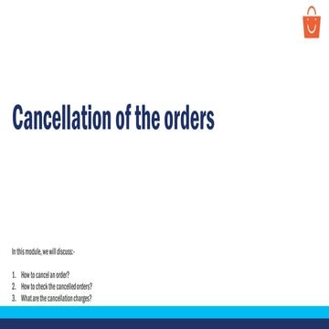 Cancellation of orders | PDF