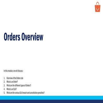 Orders management | PDF