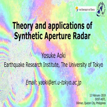 2020-02-12 Theory of Application of Synthetic Aperture Radar | PPTX