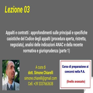 Lezione n. 13 - Esercitazione alla prova orale: analisi di esempi di prove di concorsi per l ...